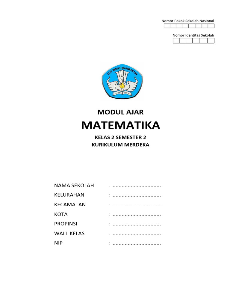 Modul Ajar Matematika Kelas 2 Semester 2 | PDF | Karier & Perkembangan