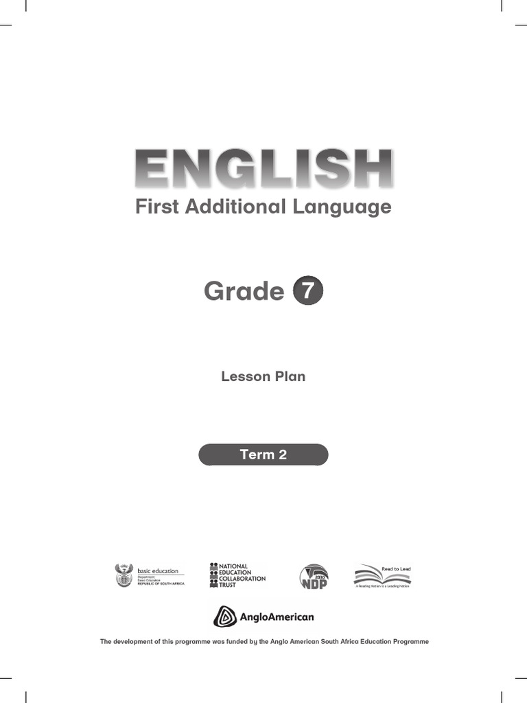 GR 7 Term 2 2021 Nect Efal Lesson Plan | PDF | Vocabulary | Learning