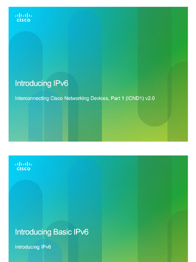 ICND120S05 - IPv6 | PDF