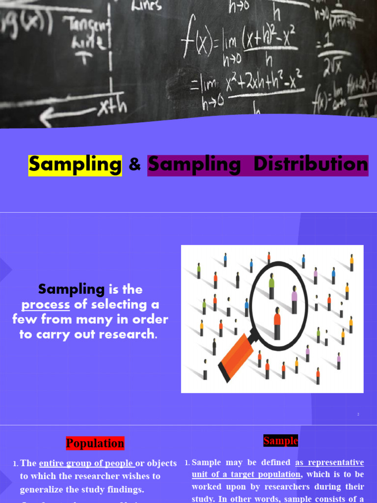 Sampling & Distribution Basics | PDF | Sampling (Statistics) | Variance