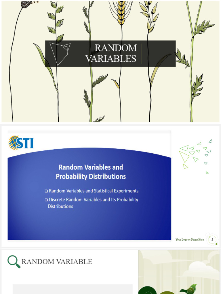 Random Variables | Download Free PDF | Probability Distribution | Random Variable