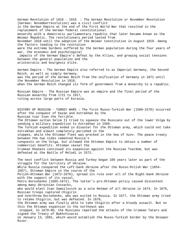 World War 1 | PDF | Early Modern Period | Conflicts