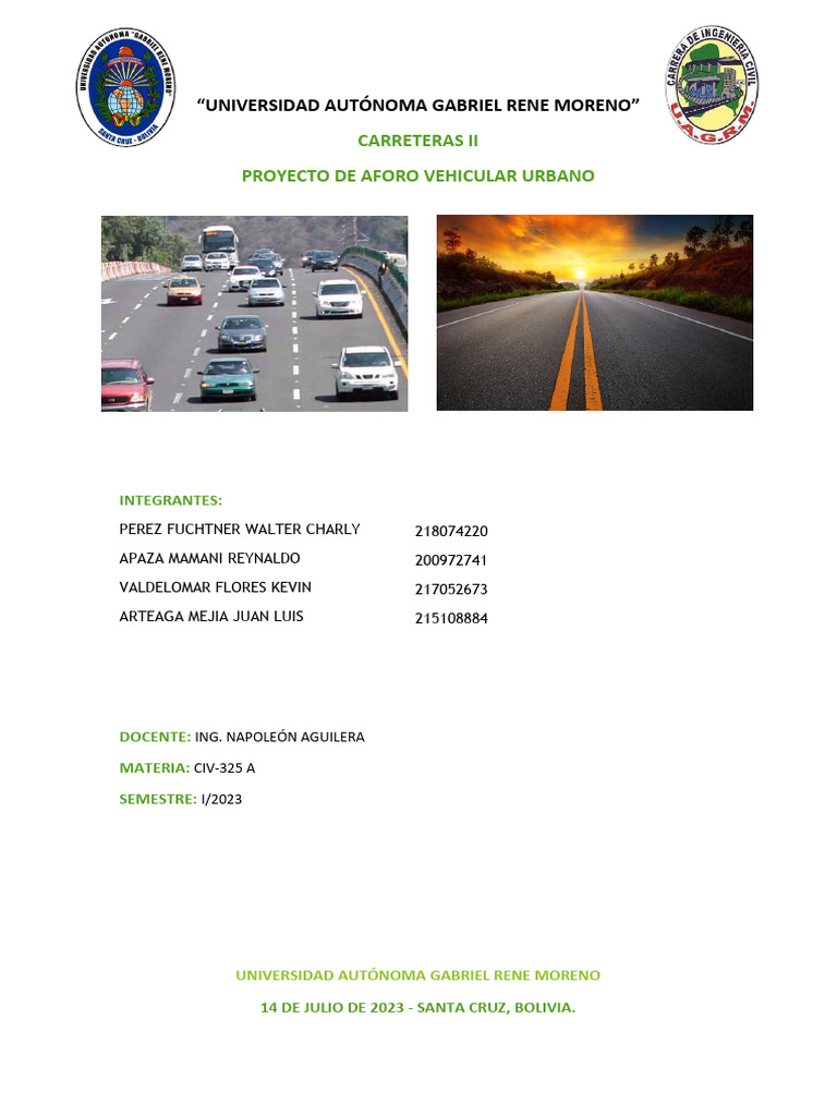 Informe de Aforo Vehicular-Carretera 2 | PDF | Eje | Camión