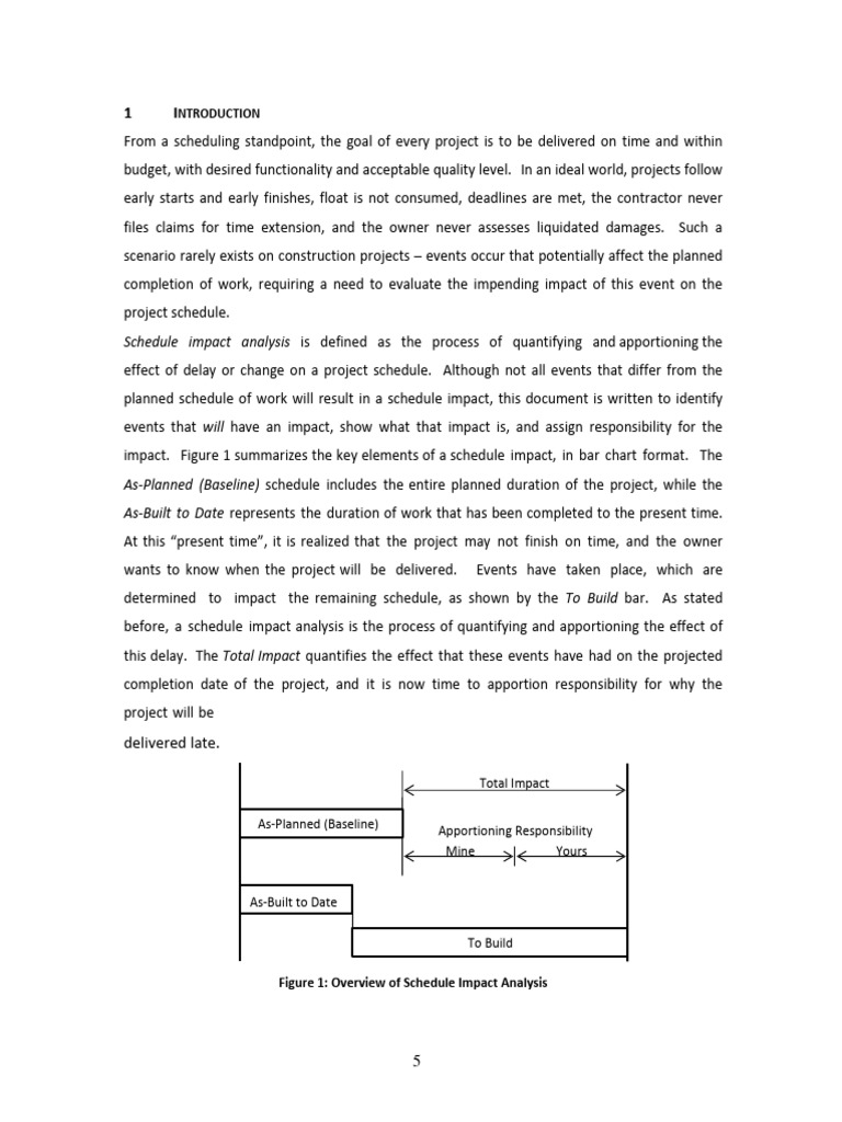 Schedule Impact Analysis Overview | PDF | Damages | Employment
