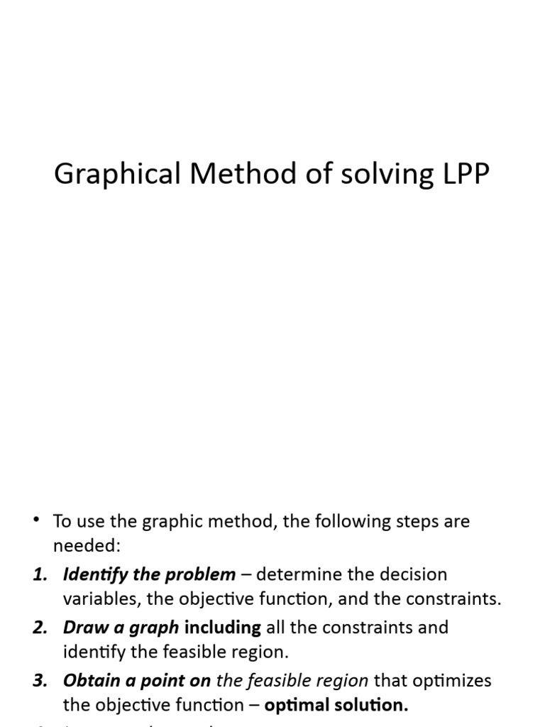 Graphical Method of Solving LPP | PDF | Mathematical Optimization | Computational Science