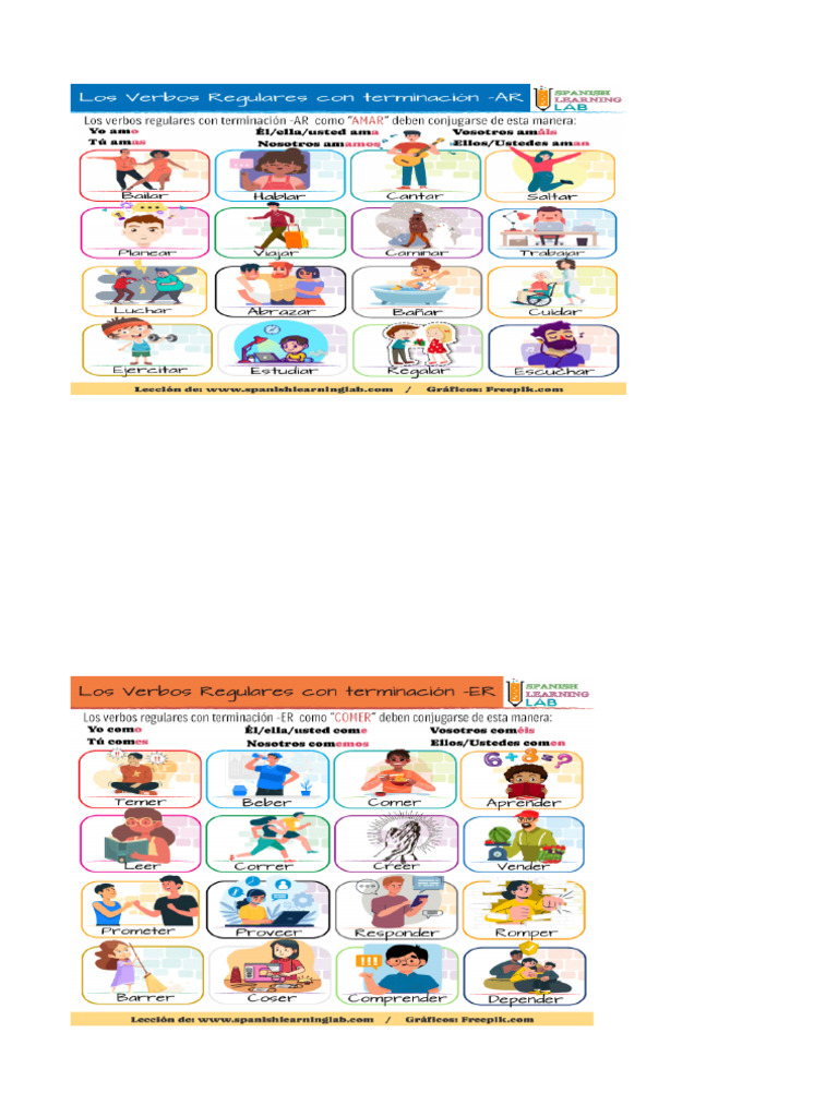 Verbos Regulares Word Pdf