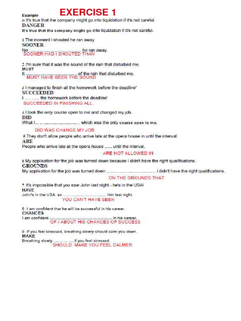 C1 - KWT Ex1-3 Keys | PDF