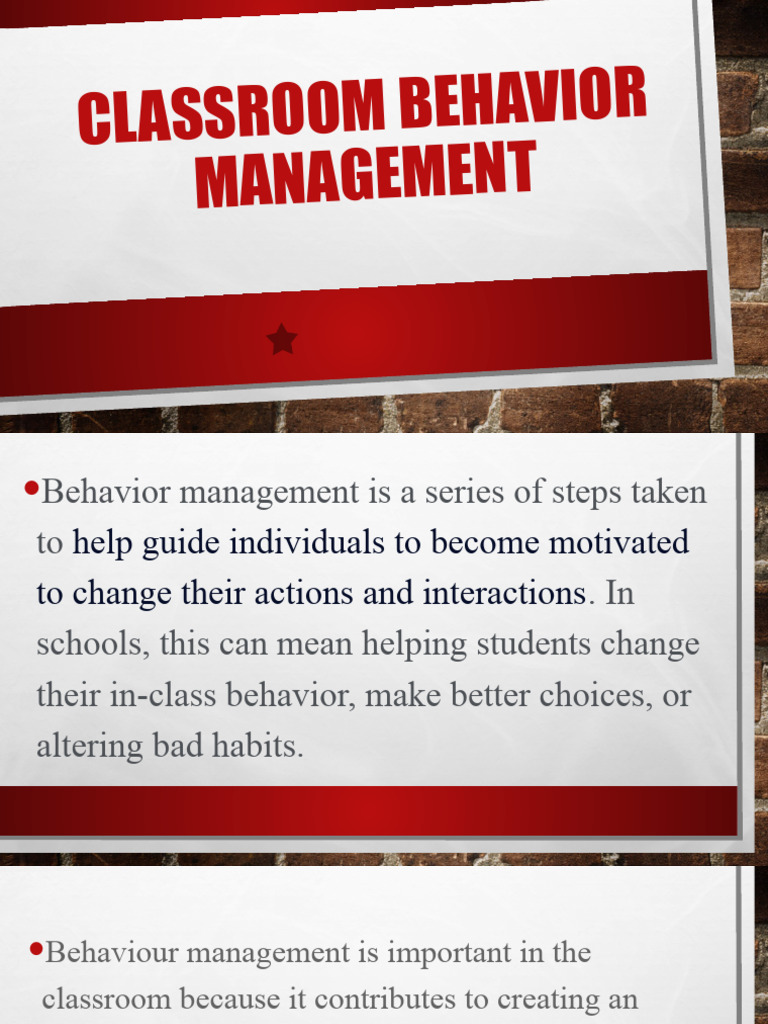 Classroom Behavior Management | PDF | Psychological Schools | Psychology