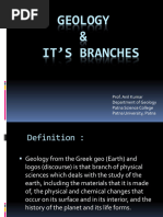 Lecture 2-Branches of Geology-1 | PDF | Geomorphology | Geology