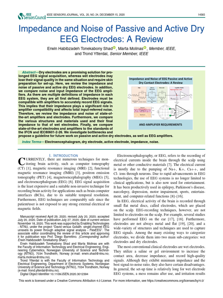(Can Help With Electrode Selection) Impedance - and - Noise - of ... (Can Help With Electrode Selection) Impedance - and - Noise - of ...