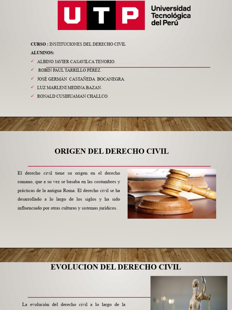 Evolución del Derecho Civil: Orígenes y Cambios | PDF | Derecho Civil ...
