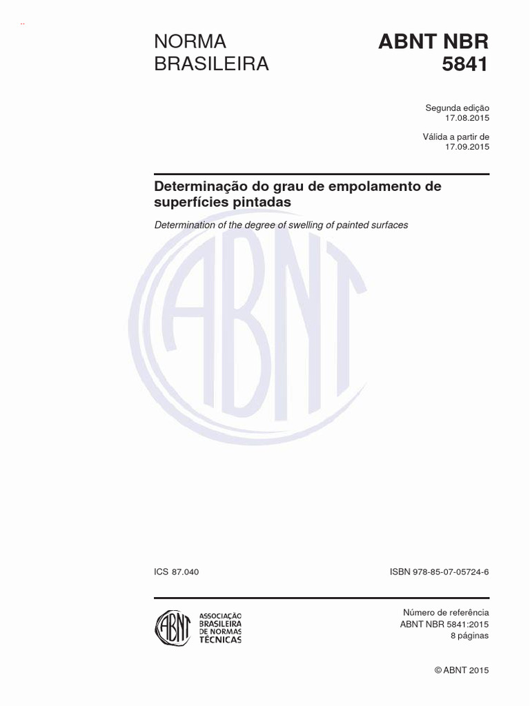 Abnt NBR 5841-2015 | PDF