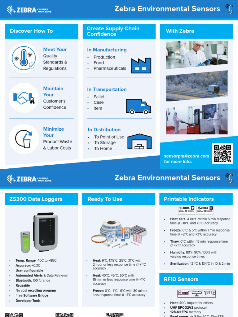Environmental Sensors Cue Card | PDF | Radio Frequency Identification ...