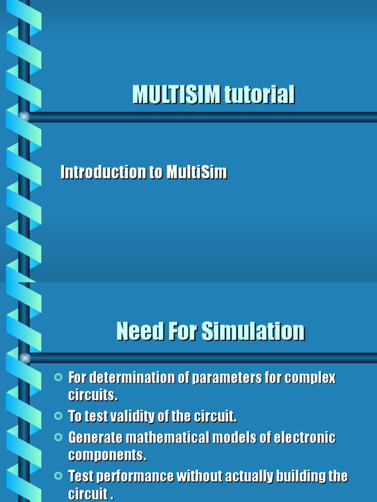 Multisim Tutorial | PDF | Electrical Network | Bipolar Junction Transistor
