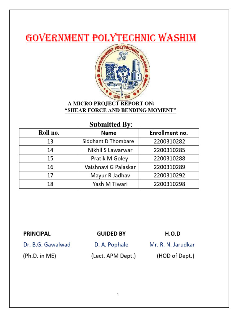 Som Microproject Updated | PDF | Bending | Beam (Structure)