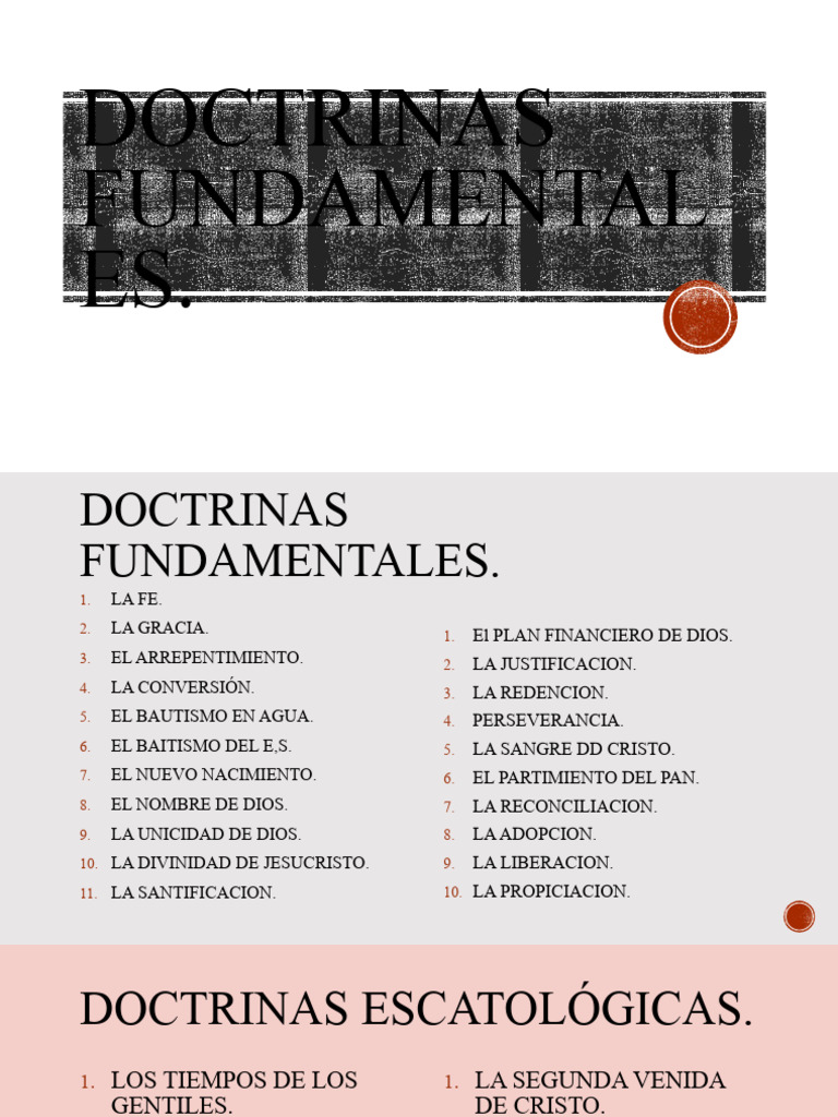 DOCTRINAS FUNDAMENTALES. | PDF | Cristo (título) | Jesús