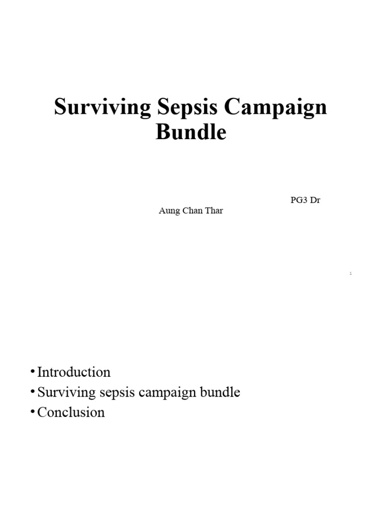 Surviving Sepsis Campaign Bundle by ACT | PDF | Sepsis | Shock ...