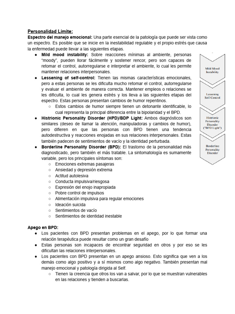 Lectura Personalidad Límite | PDF | Las emociones | Ansiedad