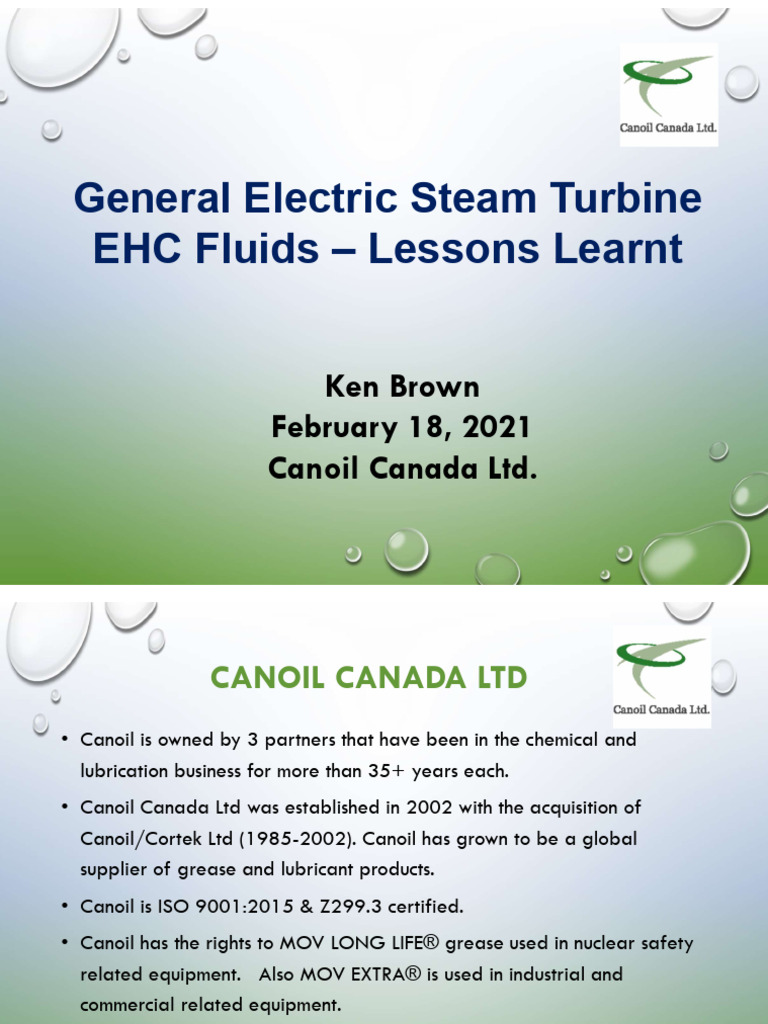 Canoil Introduction To EHC Fluid Maintenance | PDF | Pump | Filtration