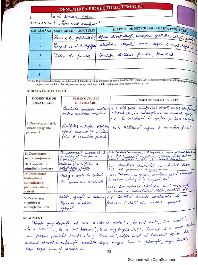 3b.proiect Tematic Eu Si Lumea Mea | PDF