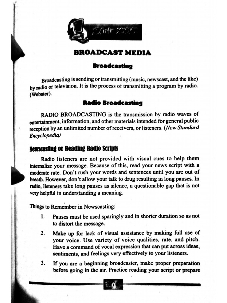 Broadcast Media | PDF