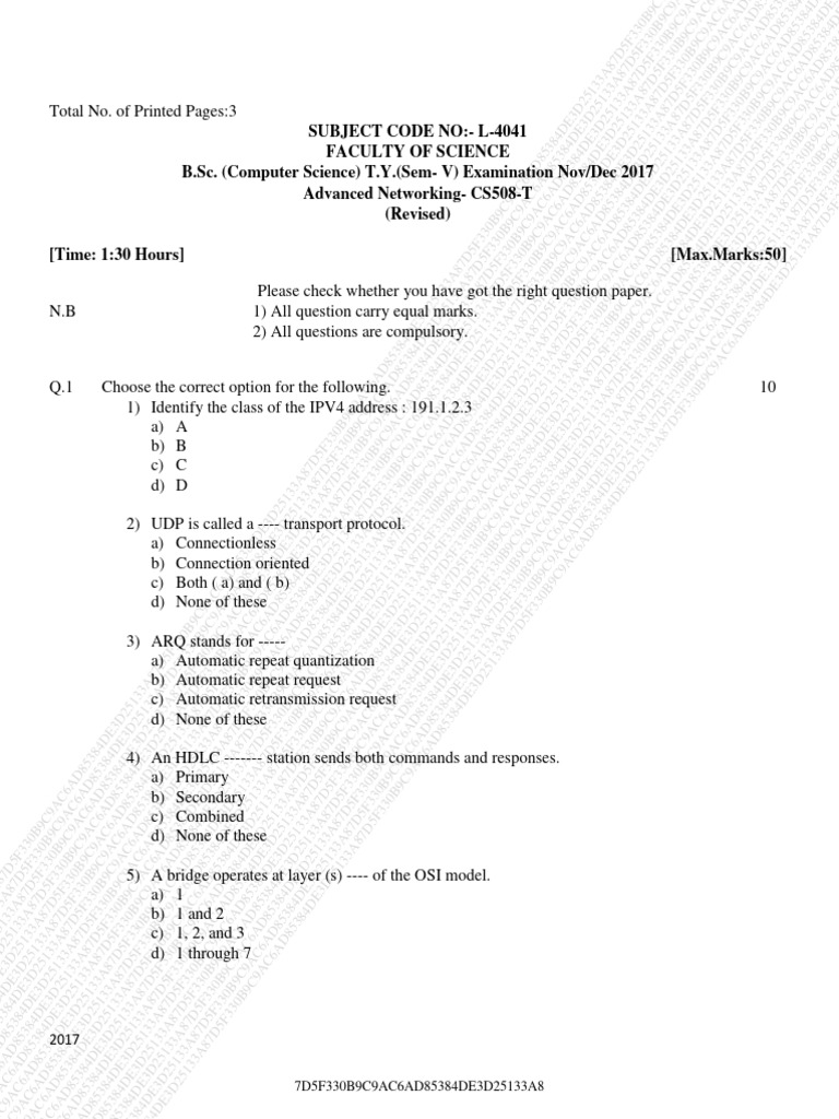 Questions Bamu University 2017 Pdf 1006