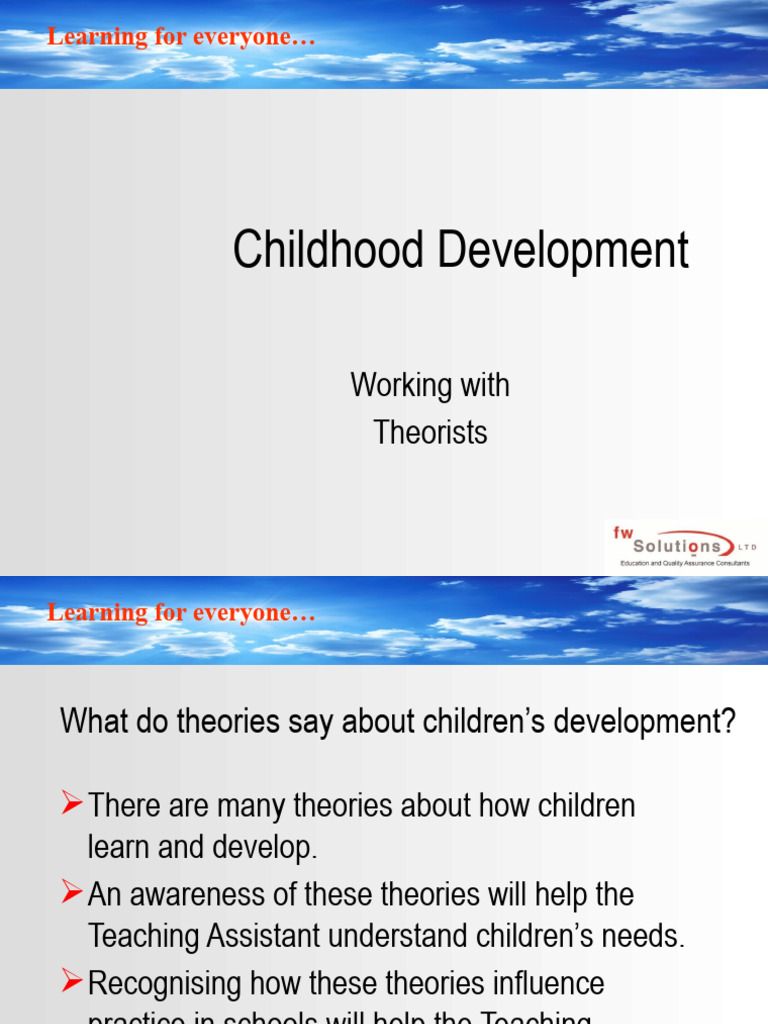 Child Development Theorists | PDF | Cognition | Psychological Schools