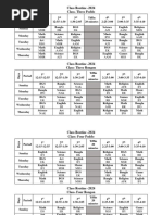 Time Table 2024 - 2025 | PDF