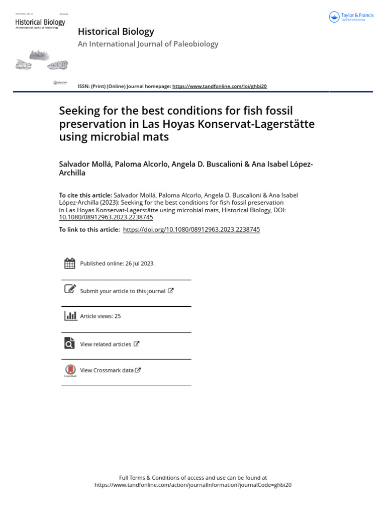 Seeking For The Best Conditions For Fish Fossil Preservation in Las ...