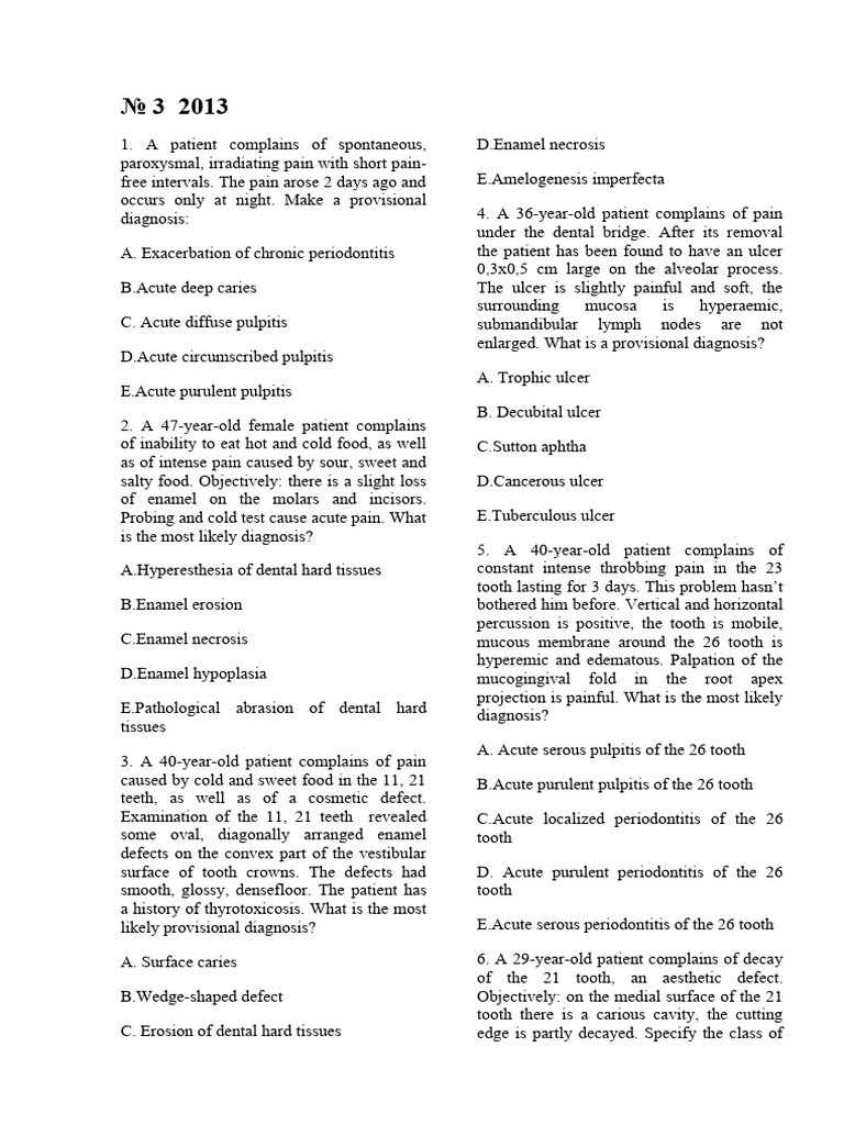 Test Prep | PDF | Human Tooth | Periodontology