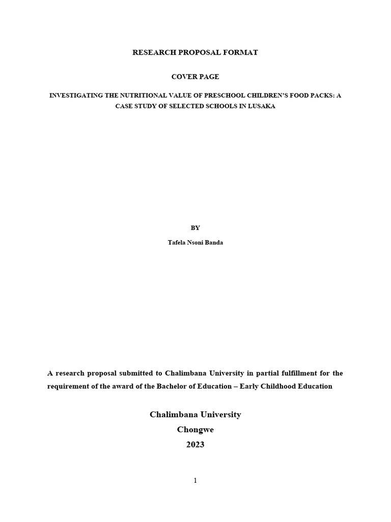 Research Proposal Format Guide | PDF | Science | Methodology