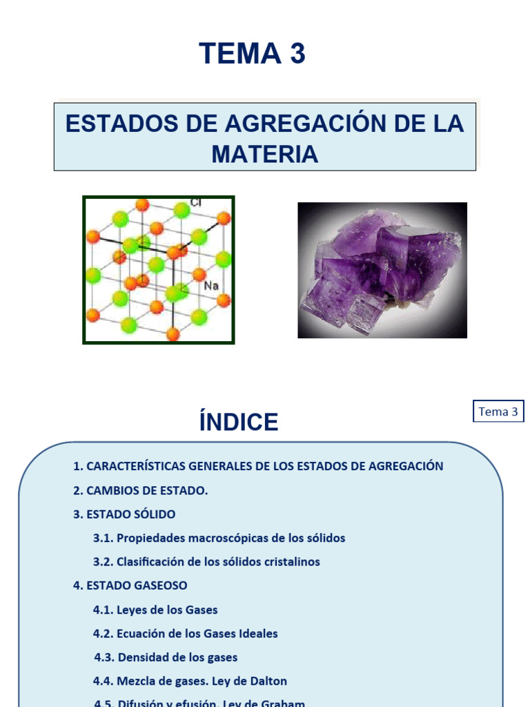 Presentacion Tema3-1 | PDF | Gases | Moléculas