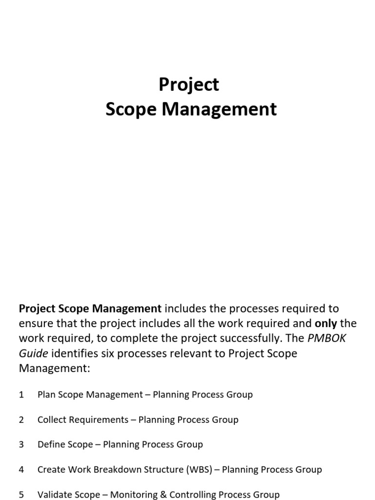 EPM 1133 Project Scope Management | PDF | Project Management