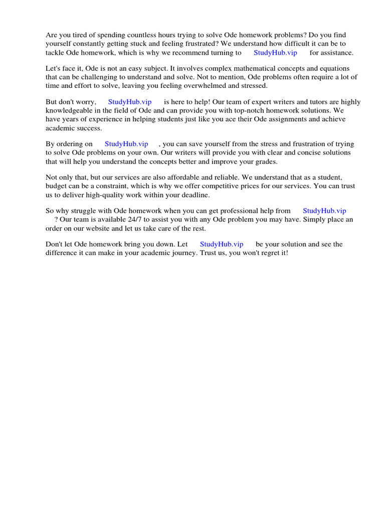 Ode Homework Solution | PDF | Ordinary Differential Equation | Differential Equations