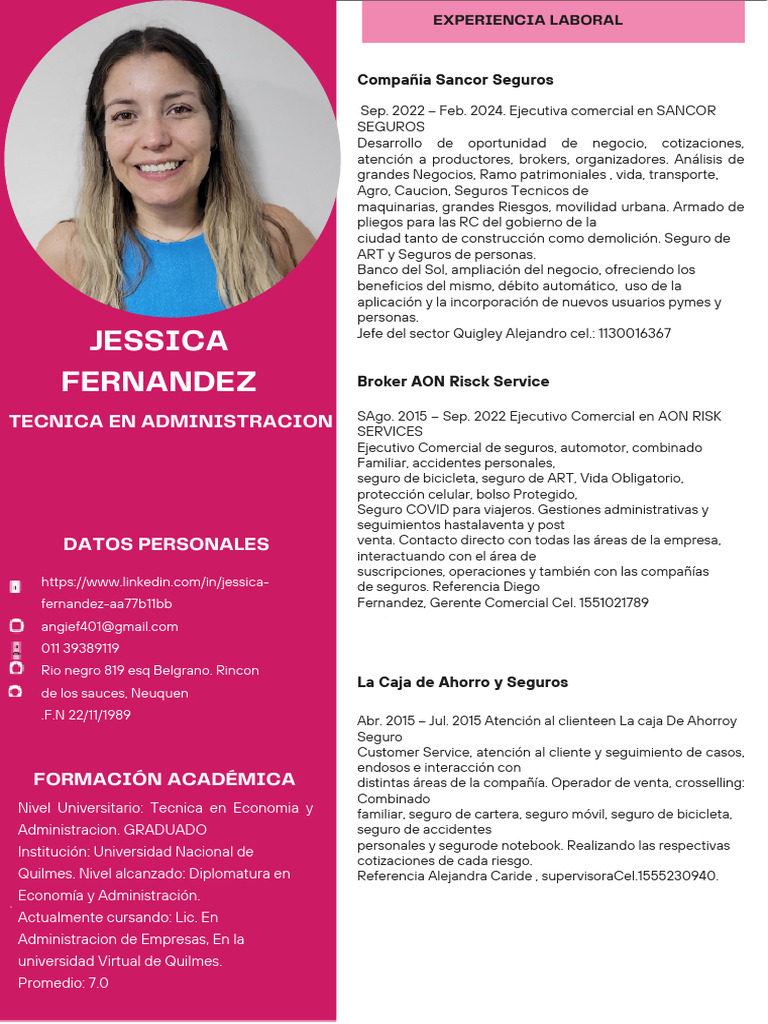 Copia de CV Jessica Fernandez Rs - PDF - 20240319 - 182438 - 0000 | PDF ...