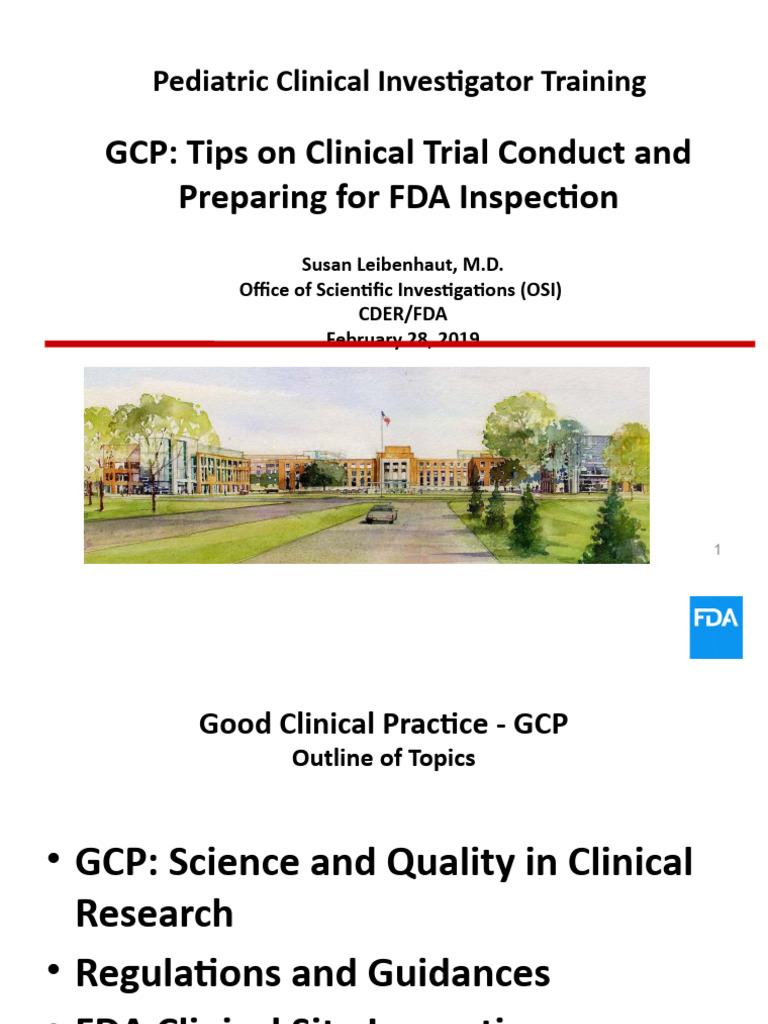 Pediatric GCP FINAL SLeibenhaut - 2.12.19 | PDF | Clinical Trial | Food And Drug Administration