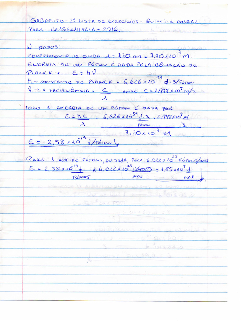 Lista 2 Resolução | PDF
