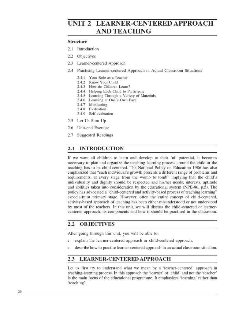 Learner Centred Teaching | PDF | Teachers | Learning