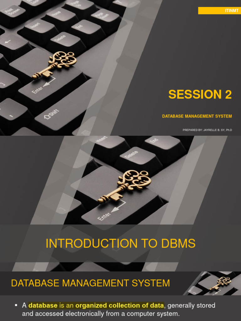 SESSION 2 - Fundamentals of DBMS - Old | PDF | Databases | Database Schema