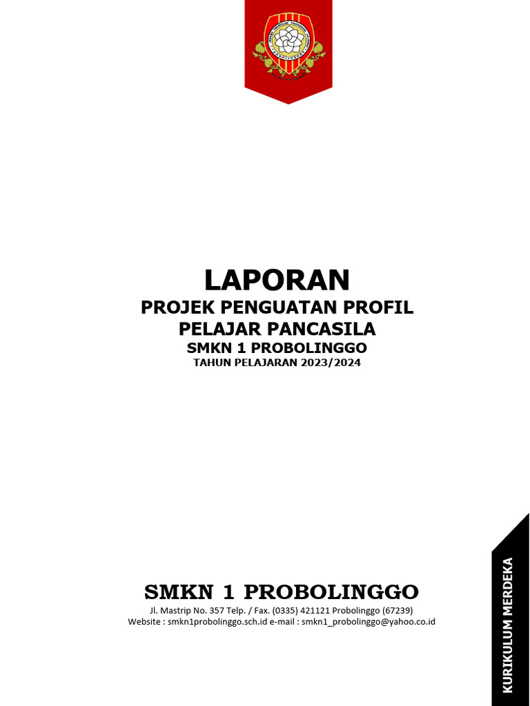 SMKN 1 PROB - Format Laporan P5 | PDF