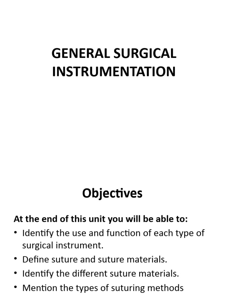 Surgical Instrument & Suturing | PDF | Surgical Suture