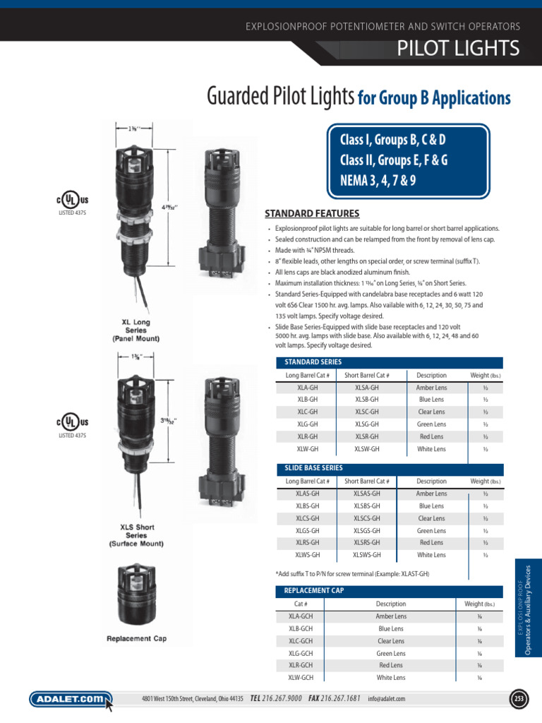 PilotLightCatalogPages | PDF | Electrical Equipment | Electrical Components