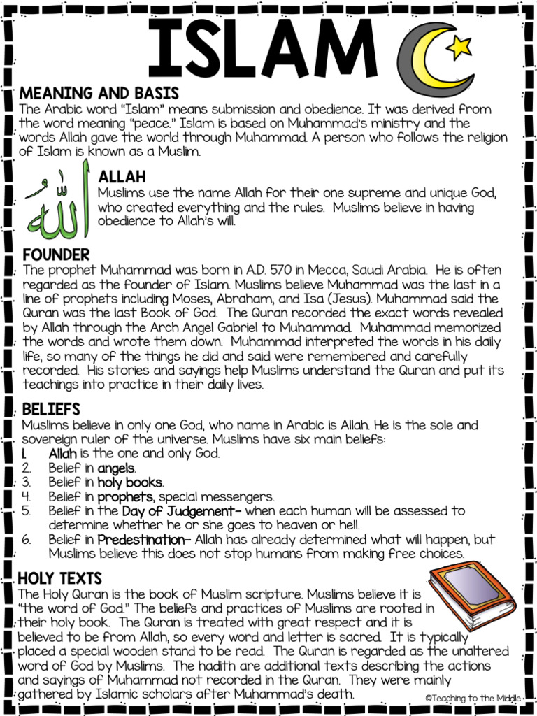 Understanding Islam: Core Beliefs & Practices | PDF | Mosque | Prophets ...