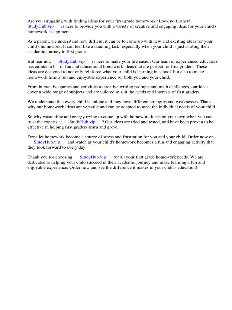 Homework For First Grade Ideas | PDF | Homework | Sat