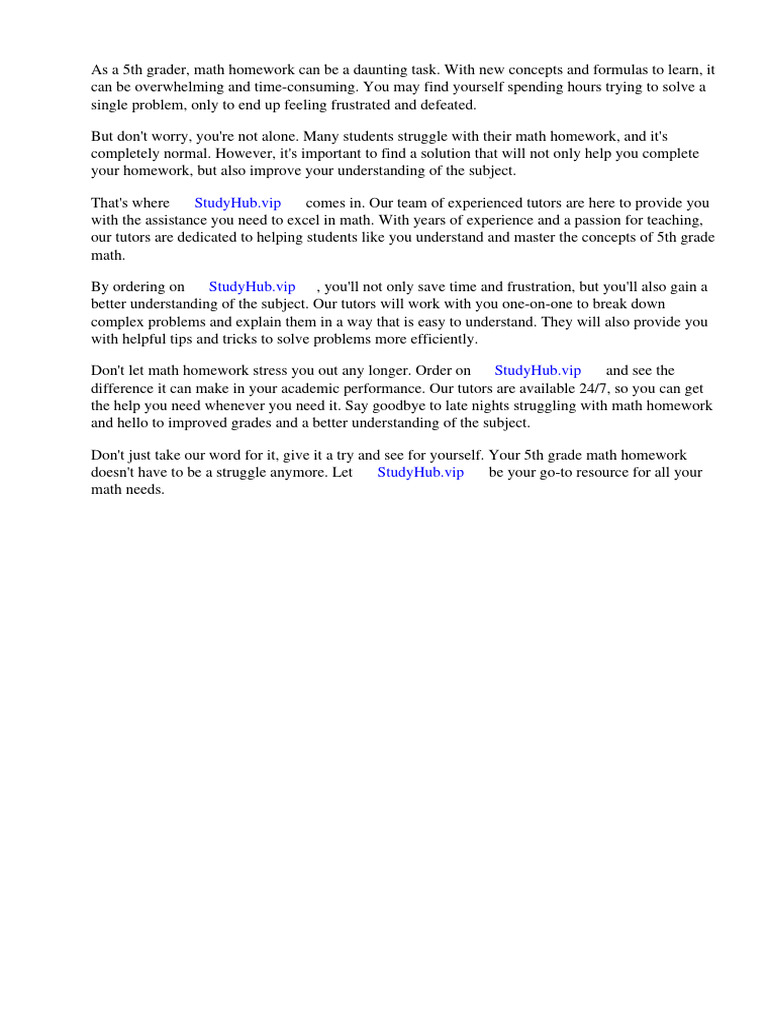 Math Homework Grade 5 | PDF | Worksheet | Mathematics