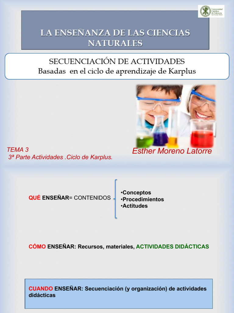 3.ENSEÑANZA DE LAS CCNN. Secuenciación 1 .Ciclo Karplus 18-19 | PDF | Aprendizaje | Enseñando