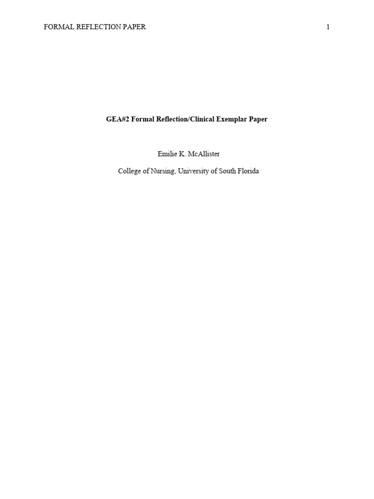 Gea2 Journal Reflection Paper | PDF | Hypoglycemia | Diseases And Disorders