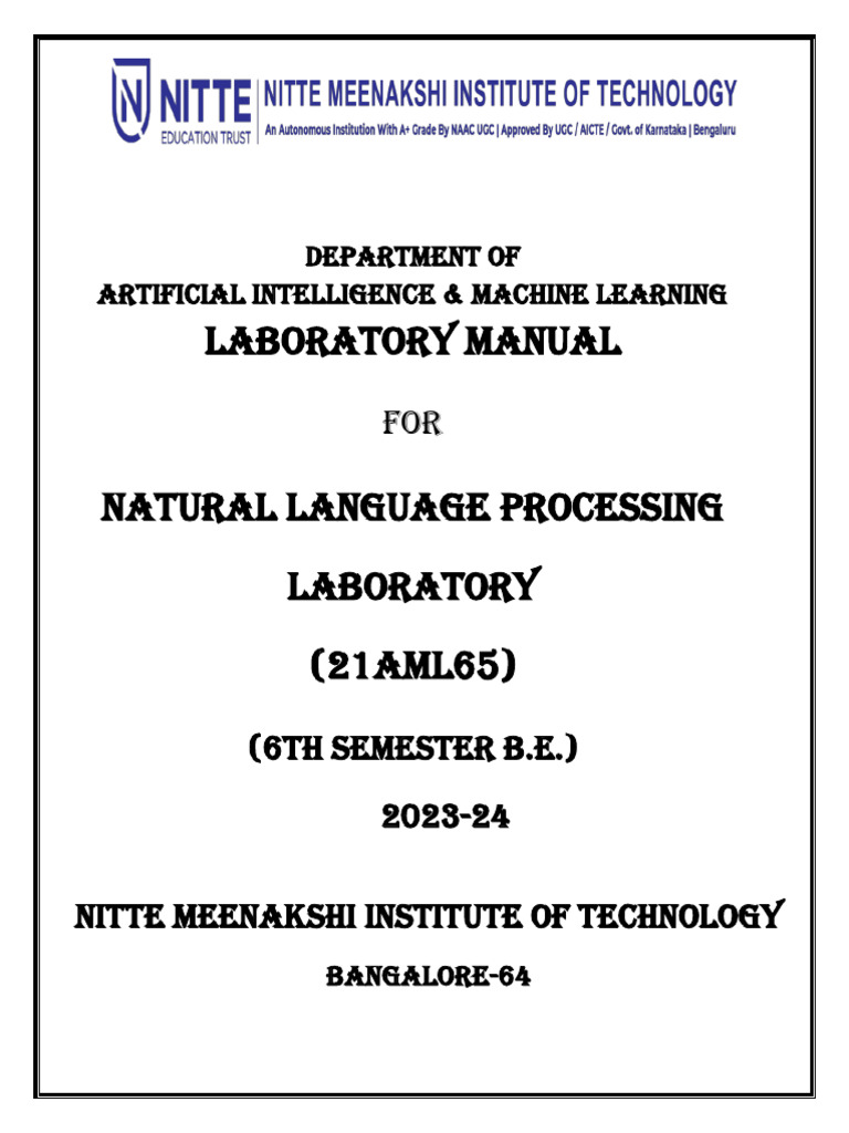 NLP Manual | Download Free PDF | Support Vector Machine | Statistical Classification