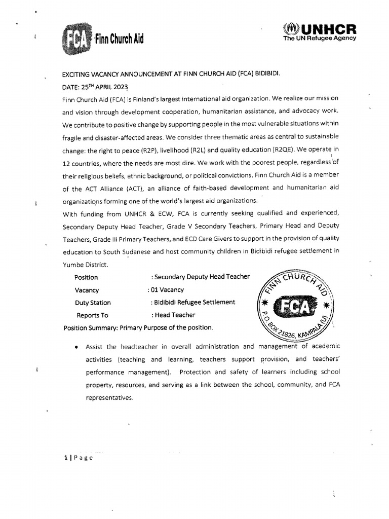 Advert For Teachers | PDF