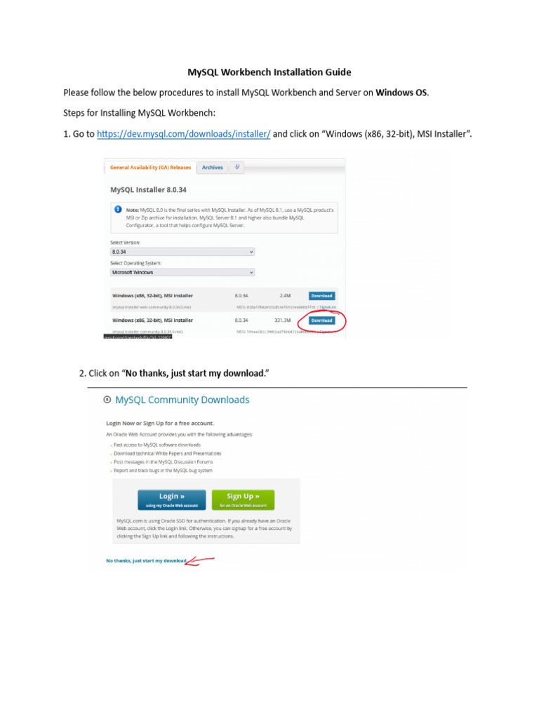 MySQL Windows Installation | PDF